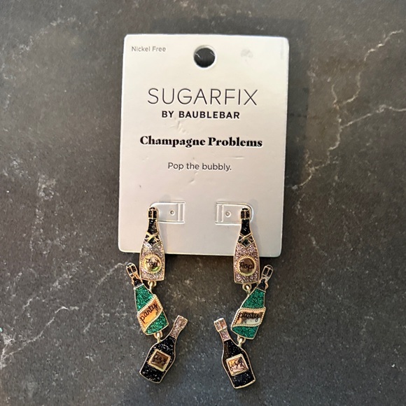 BaubleBar | Jewelry | Baublebar Green And Gold Champagne Earrings ...